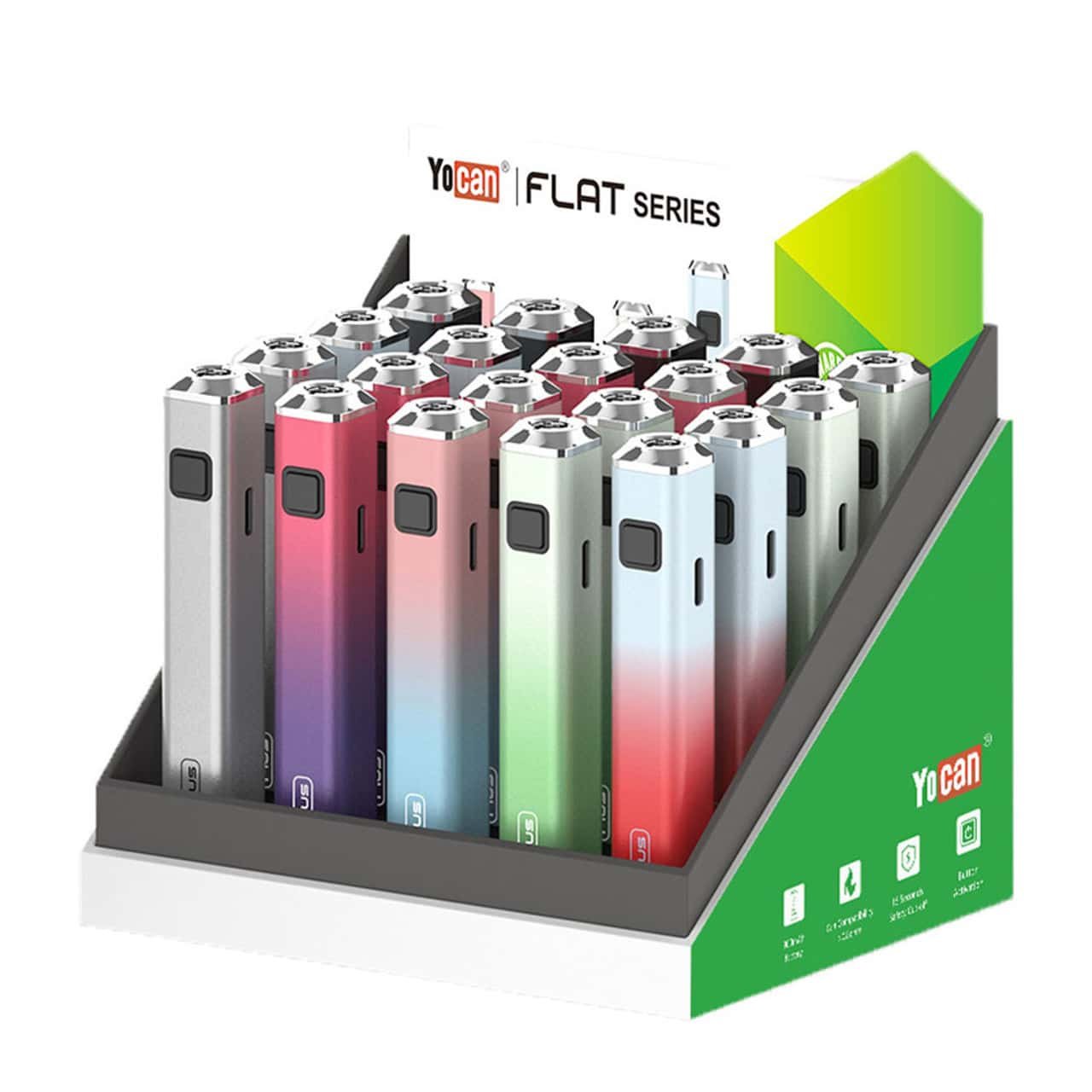 Flat Plus VV 900mah Mix Color, 20pc/display – Sema International