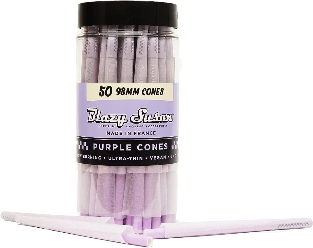 Purple Cones 98mm, 50pc/jar – Sema International