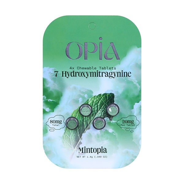 7-Hydroxymitragynine 80mg Chewable Tablets, Mintopia 4ct/pack (10pack/box ) – Sema Vape ...